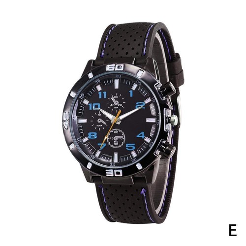 Blue Mens Watches Sports Wrist Boy Army Silicon Strap Quartz Cheap Me ...