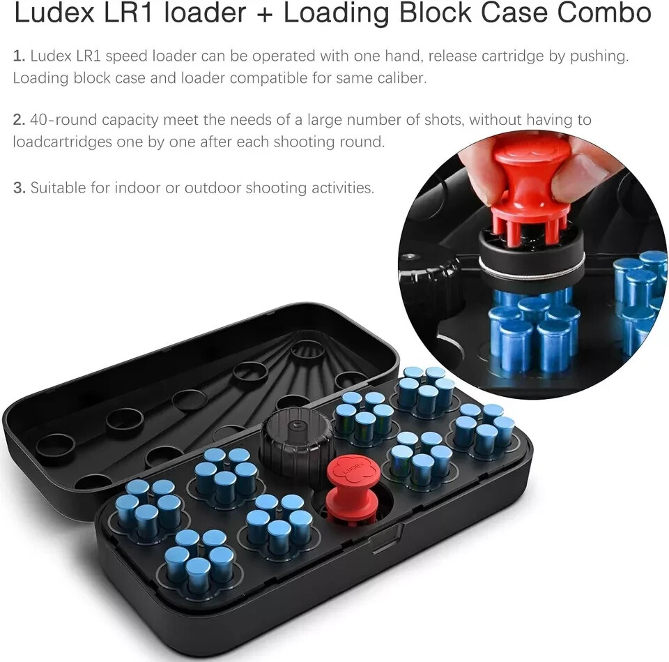 Ludex 5 Shot Revolver Speed Loader for .38 Special/.357 Magnum.Fits S&W ...