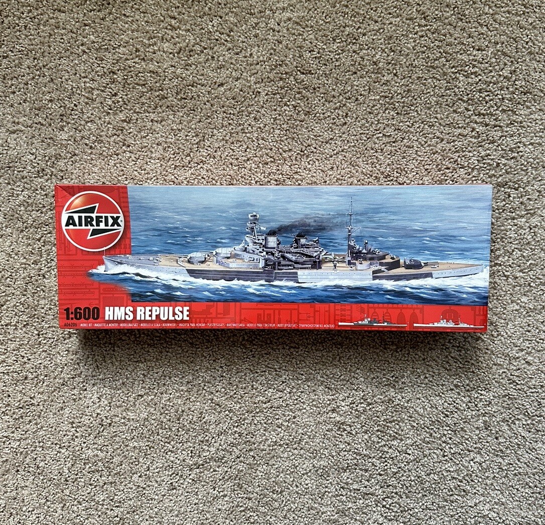 Airfix A06206 1:600 HMS Repulse Battlecruiser 1941 Scale plastic model ...