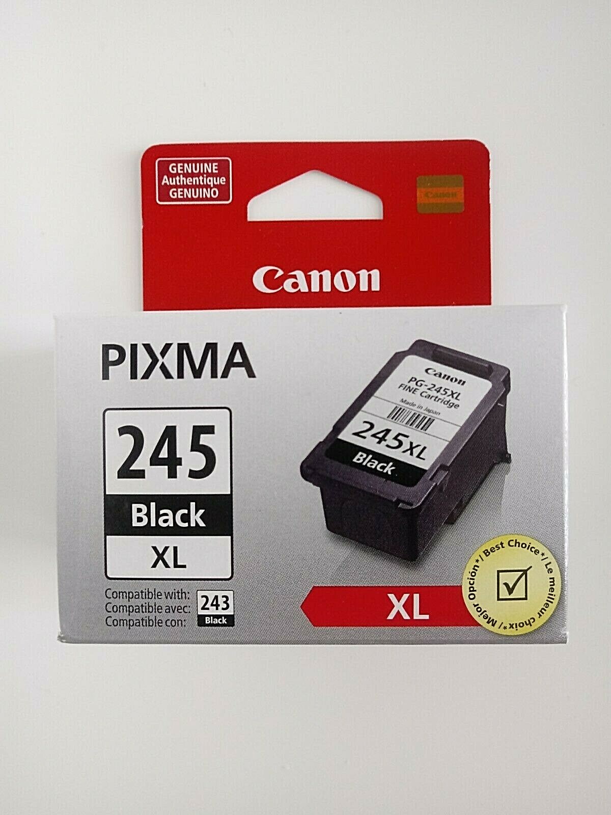 New Genuine Canon Pixma 245 XL Black Ink Cartridge OEM Factory Sealed ...