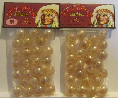 2 Bags Of Crazy Horse Native American Promo Marbles | eBay