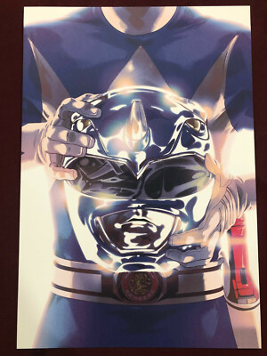BOOM POWER RANGERS POSTER 11 X 16" NM SHIPPED FLAT BLUE BILLY MORPHIN ...