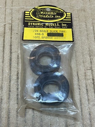 Vintage Slot Car NOS Dynamic Models 1/24 Scale Slick Tires Soft Sponge ...