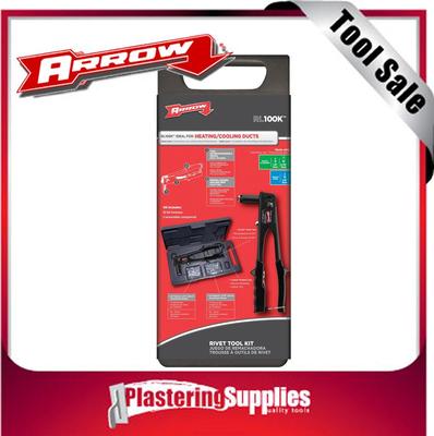 Arrow RL100K Rivet Tool Kit, Uses 3mm and 5mm Rivets (50 Rivets ...