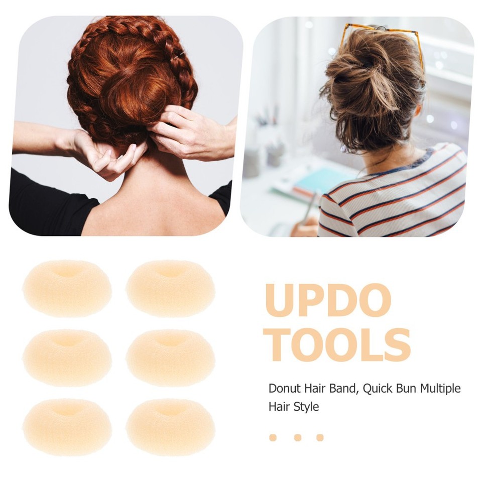 6 Pcs Braided Hair Bun Ballerina Accessories for Girls Ballet Nets Buns ...