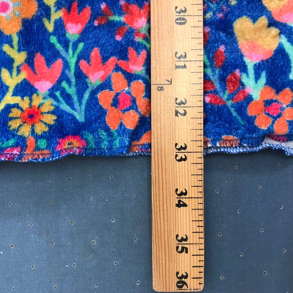 Natural Life Cozy Blanket Kimono Robe Floral Sherpa Fleece Lined Boho ...