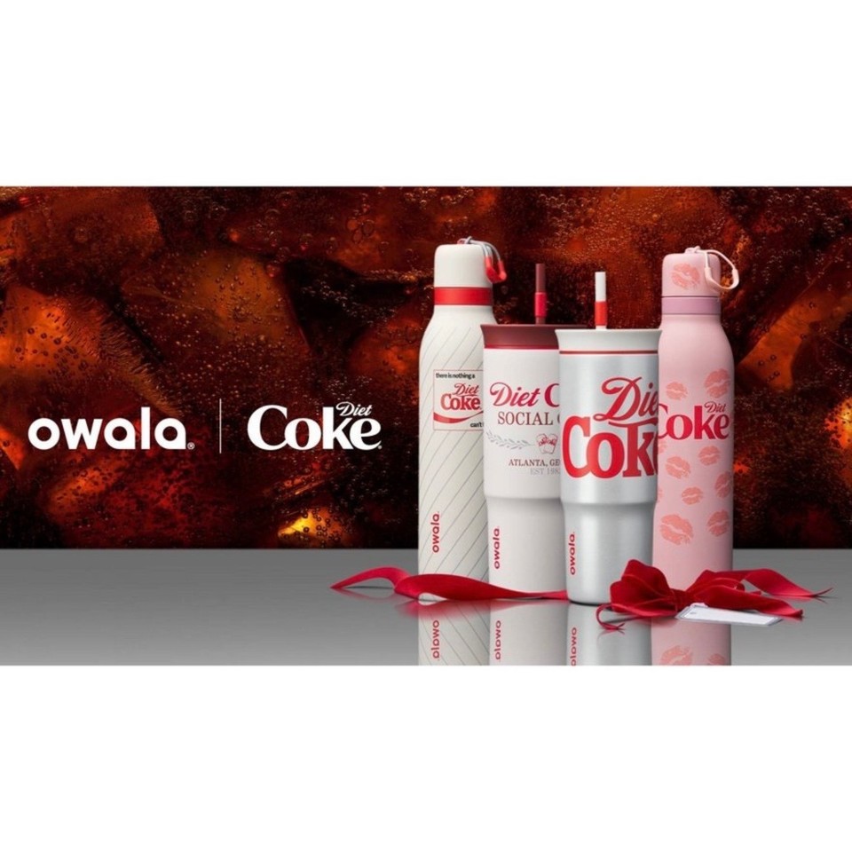 NEW Owala 24oz Special LE Diet Coke Social Club Stainless Steel Straw ...