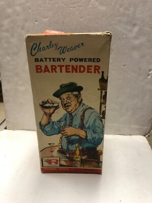 VINTAGE CHARLIE WEAVER BATTERY POWERED BARTENDER | eBay