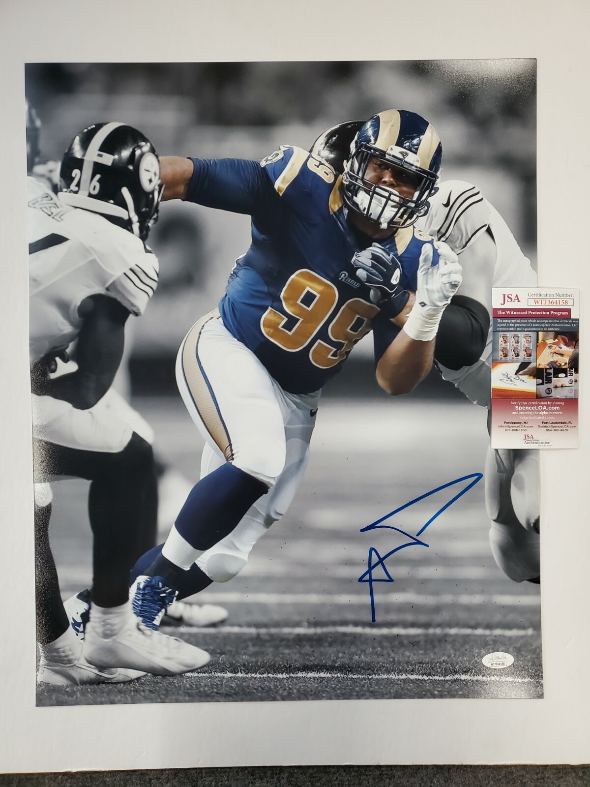 LOS ANGELES RAMS AARON DONALD AUTOGRAPHED SIGNED 16x20 PHOTO JSA COA | eBay