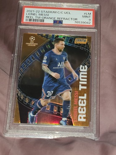 2021-22 Stadium Club Chrome Lionel Messi Reel Time Orange Refractor /25 ...