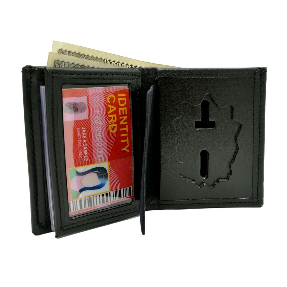 Perfect Fit Custom Badge Wallet Police Corrections Bifold Leather Many ...