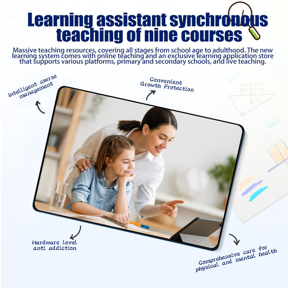 10" Android Tablets Educational Dual Camera Tablet 32GB WIFI With ...