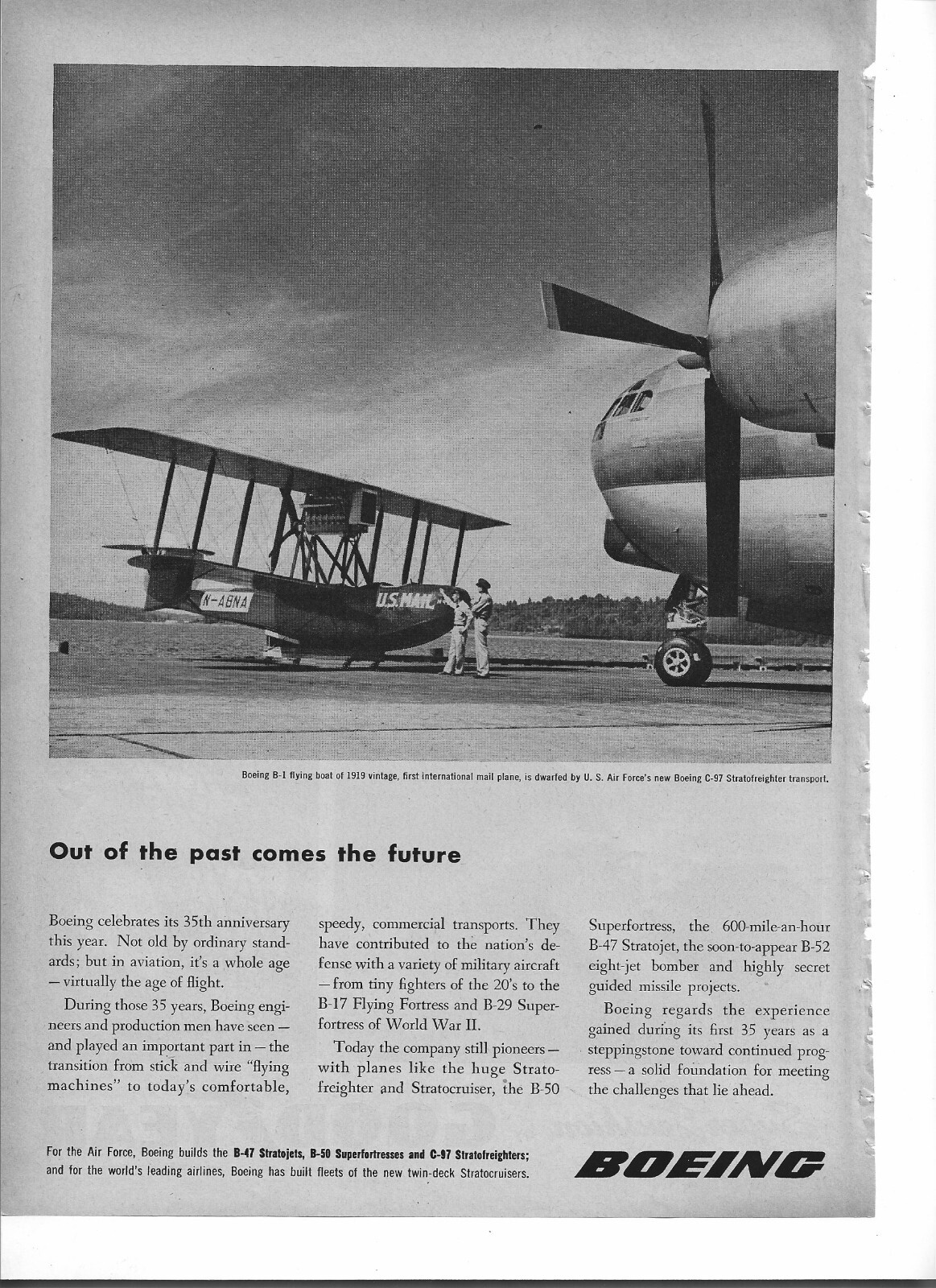 2 Original 1951 Boeing aircraft vintage print ads, advertising | eBay