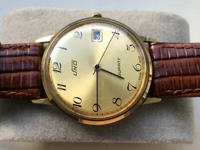 Vintage 9K 375 Gold Uno Men's Quartz Watch 9K Solid Gold Swiss Made ...