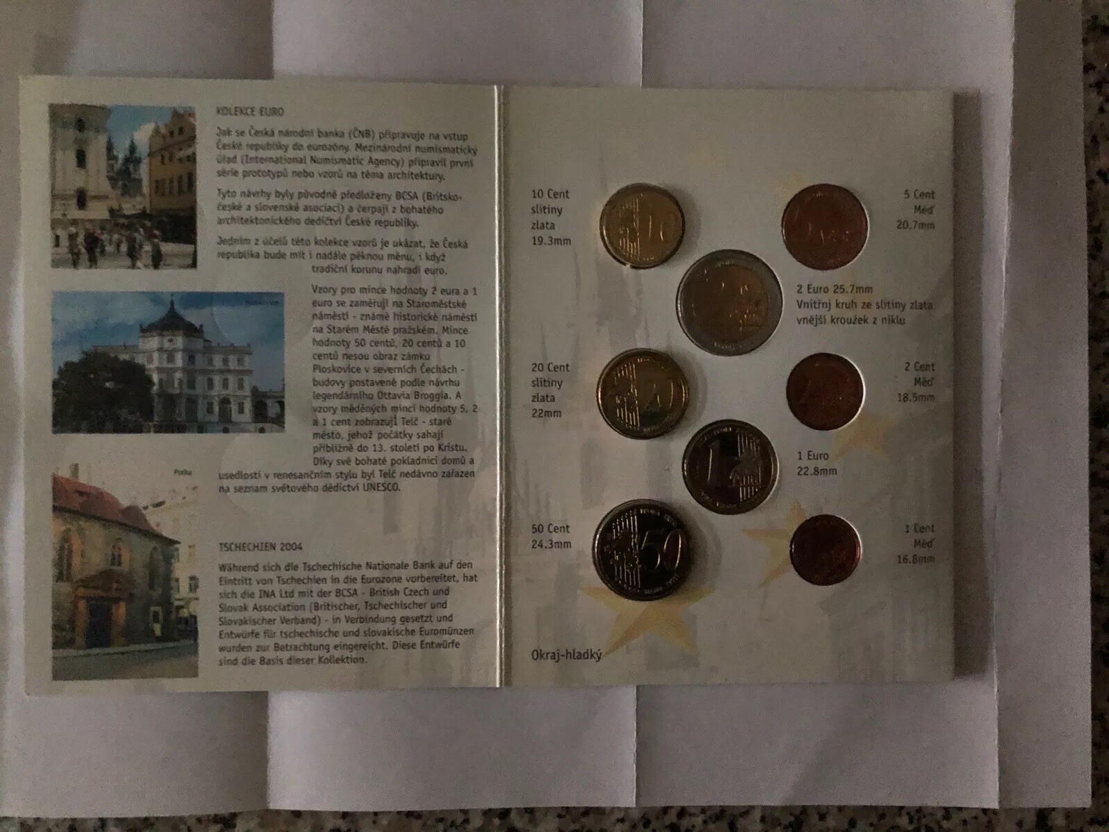 CZECH REPUBLIC / CESKA REPUBLIKA 2004 Euro Pattern COIN SET - FREE UK P ...