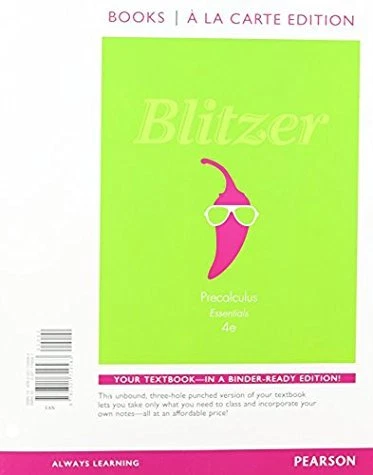 Precalculus Book Blitzer