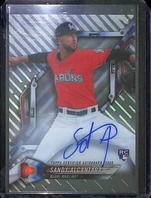 2018 Topps High Tek Rookie Autograph HT-SA Sandy Alcantara | eBay