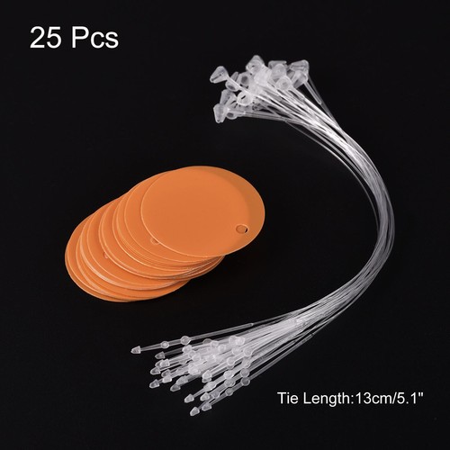 1.17 inch Round Plastic Tags Tear Proof Waterproof Price Tags Tie ...
