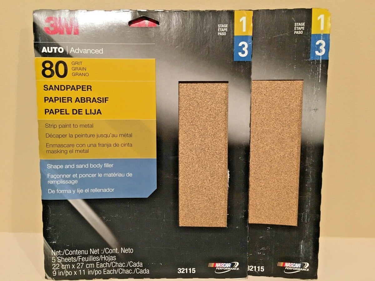 Dry Sanding Paper 3m Sandpaper , 180 Grit, 5 Sheets, 9 In X 11 In ...