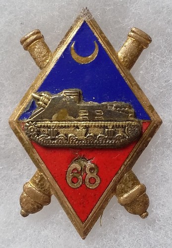 Insigne Badge émail 68° RA Régiment Artillerie SANS ATTACHE ORIGINAL ...