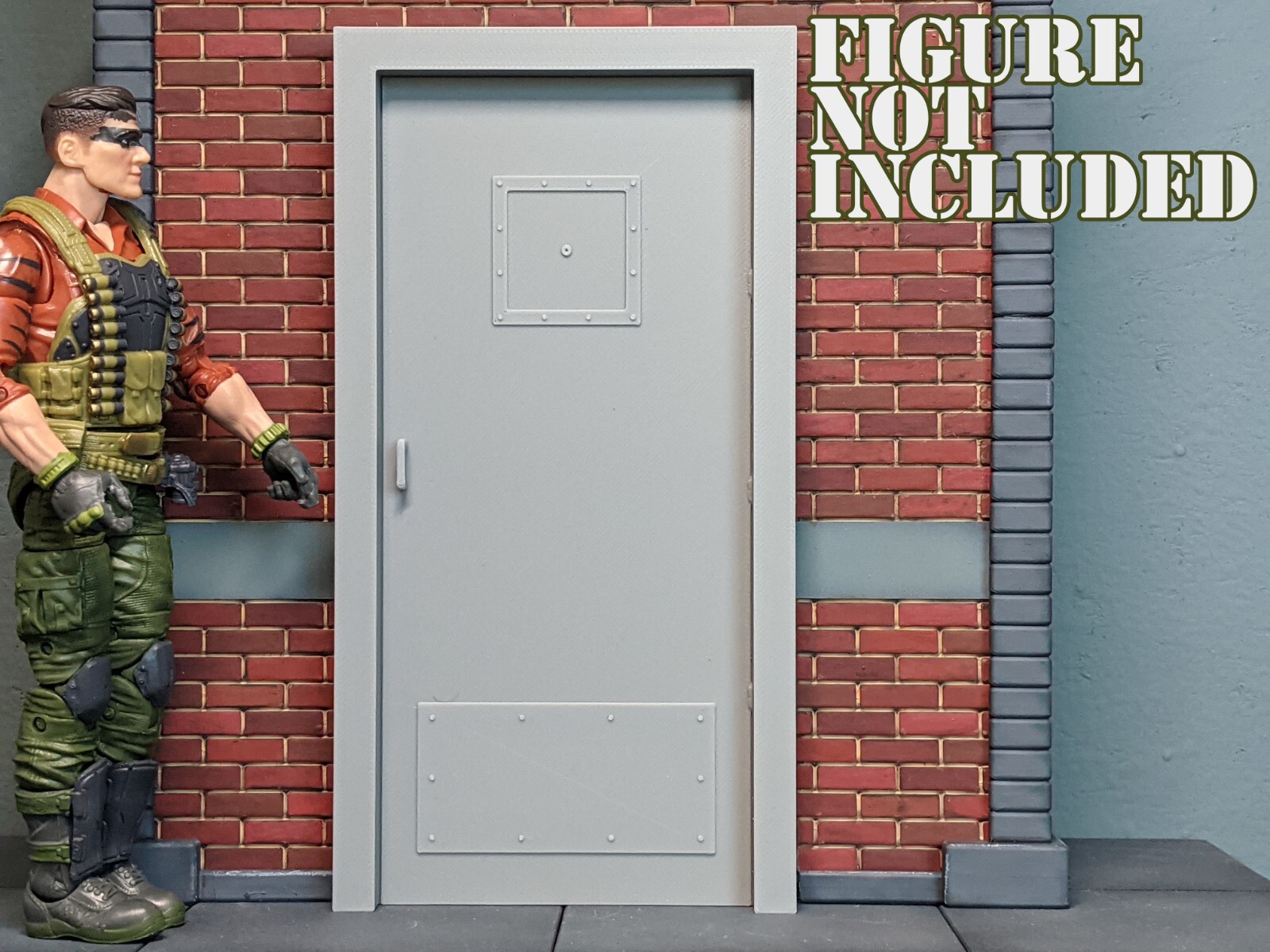 1/12 Scale Back Alley Door - Display prop for 6" action figure alleyway ...