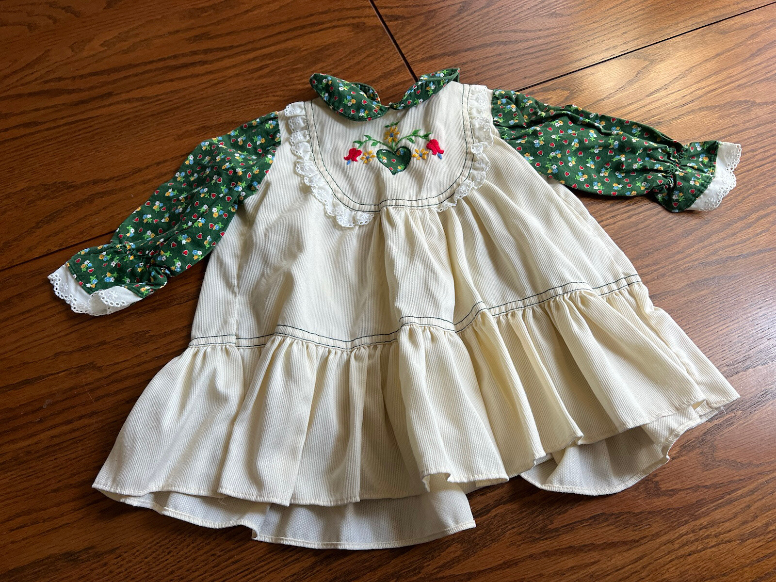 vtg baylis brothers girls 2T peasant prairie dress - Gem