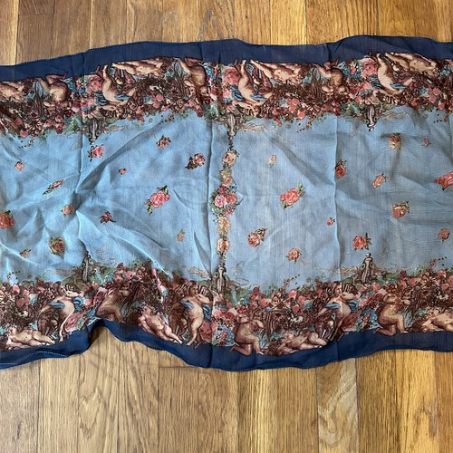ALL THAT GLITTERS San Francisco Botticelli Cherub Georgette Scarf NOSWT ...