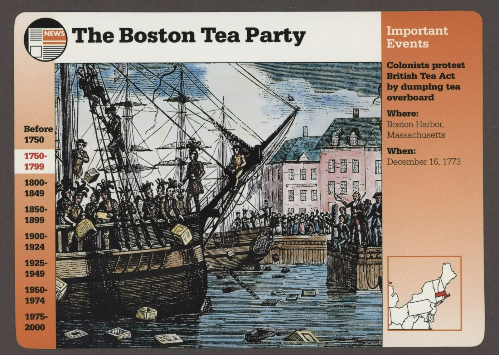 Map Boston Tea Party