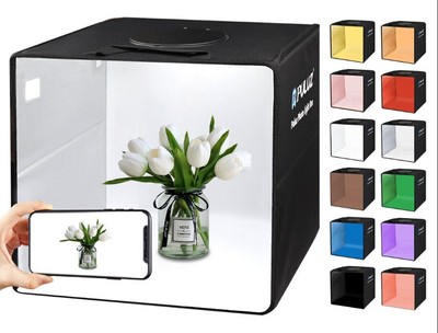 16" Lighting Room Photo Studio Photography LED Tent Kit Backdrops Cube ...