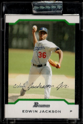 Edwin Jackson (Dodgers) 2004 Bowman SILVER Sealed,Uncirculated RC 243/ ...