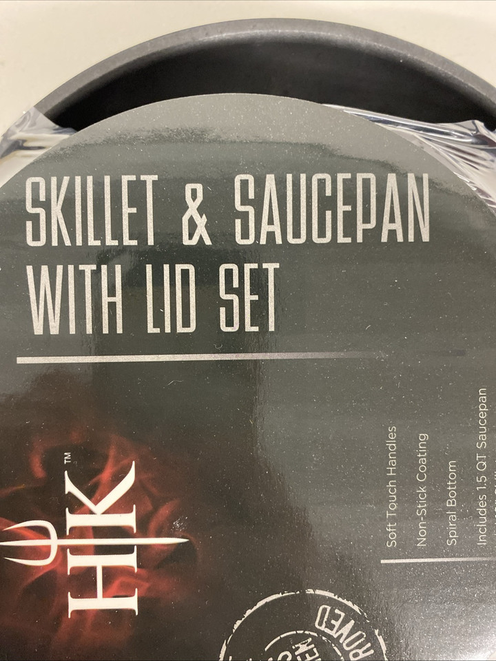 Hell's Kitchen 10" Skillet/ Saucepan Non-stick, Soft Touch Handle ...