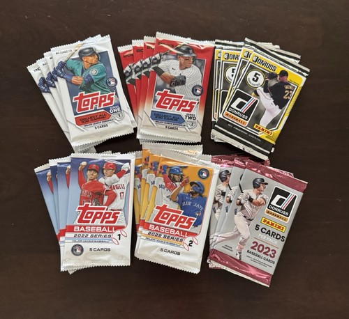 🔥 🔥 Huge Lot Of 24 Topps & Donruss Unopened 5 Card Packs! Free Shipping ...