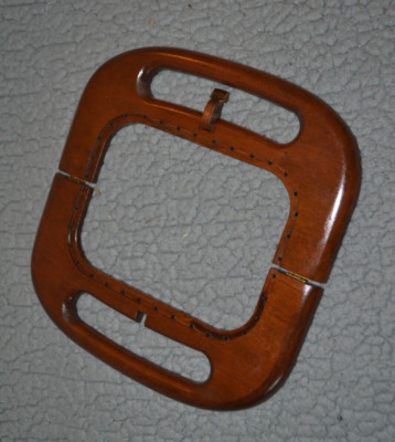 Vintage 8" Wooden Hinged Purse Handle Frame for Craft Work Purse ...