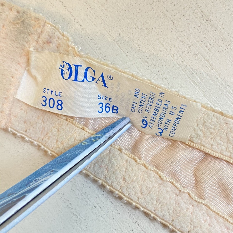 VTG OLGA Bra 36B Vintage Discontinued Style 33342 Lace Underwire Pink ...