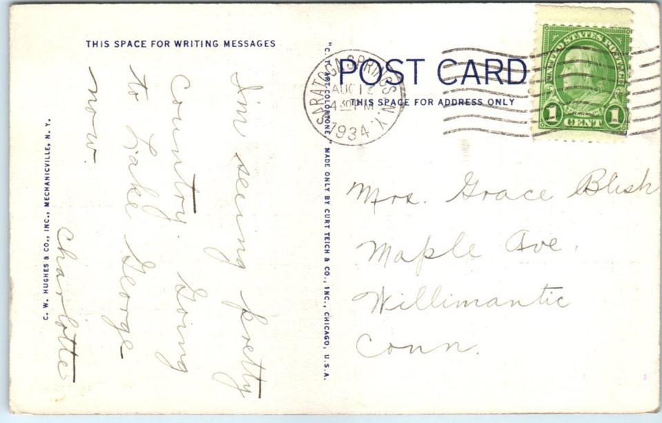 Postcard - Inniscarra, Chauncey Olcott Cottage - Saratoga Springs, New ...