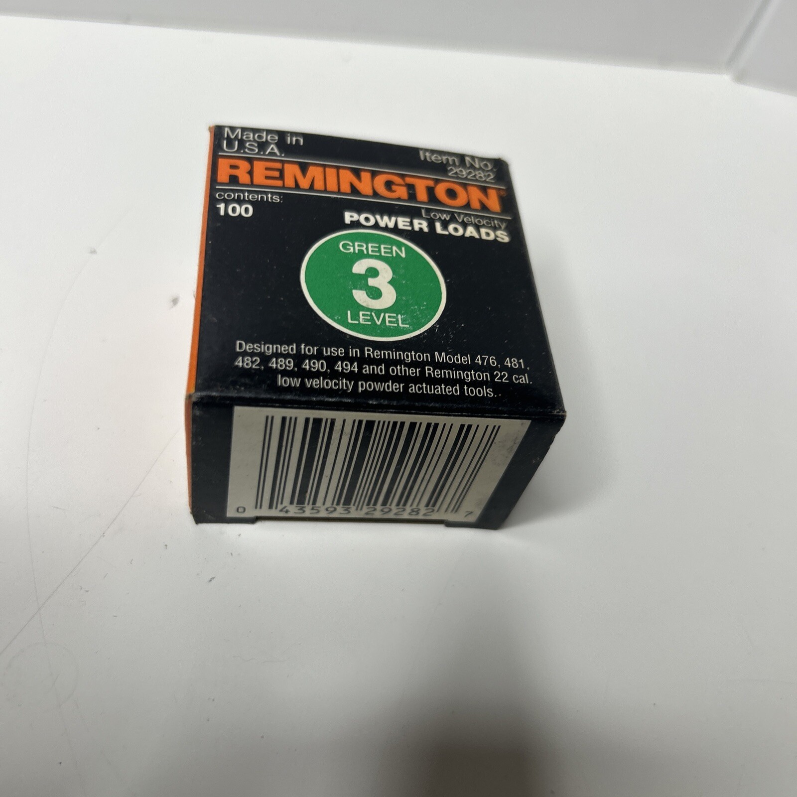 2 100pk Remington Green Power Level 3 Loads 22 Caliber for Ramset and ...