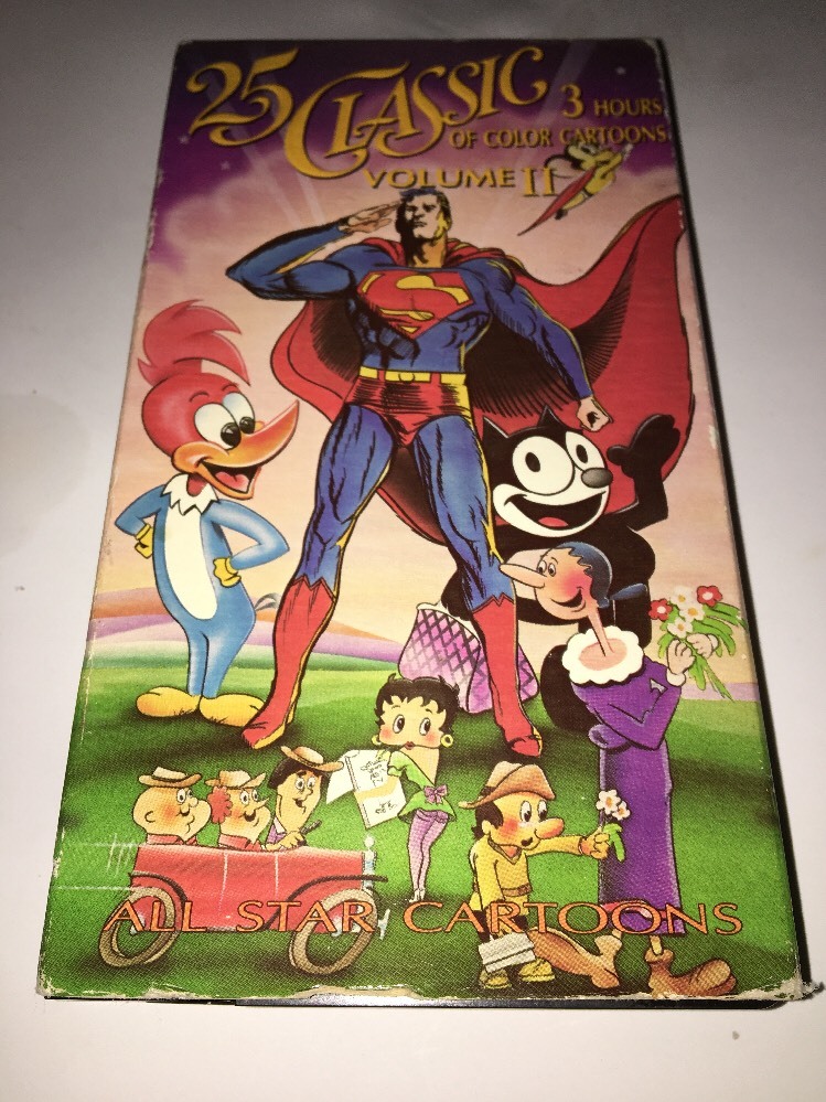 25 Classics AllStar Cartoons Volume II 3 Hours of Color Cartoons, VHS ...