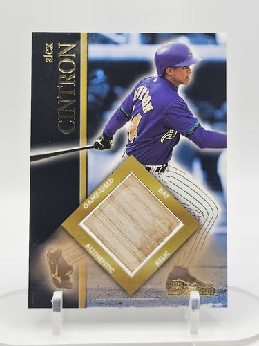 2002 Bowman ALEX CINTRON GAME USED BAT RELIC Arizona Diamondbacks MLB # ...