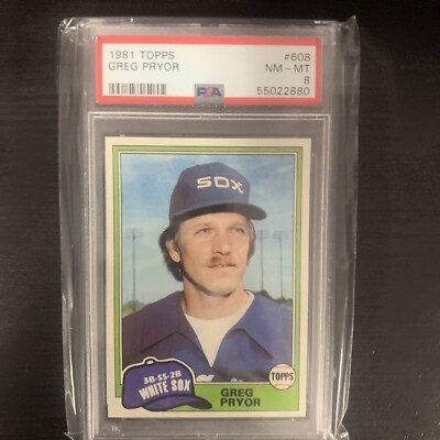 Greg Pryor 1981 Topps PSA 8 NM-MT Graded Card Chicago White Sox #608 | eBay