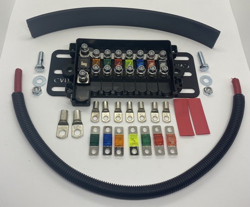 MIDI FUSE BOX BATTERY BOX KIT & MOUNTING PLATE- FUSES, LUGS, BAT CABLE ...