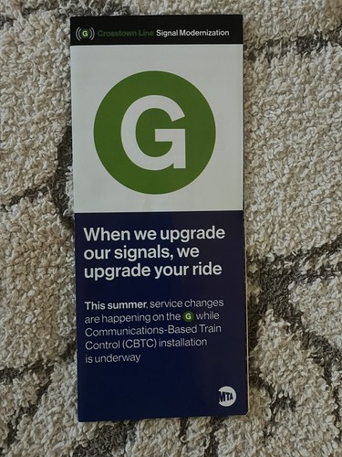 Brand New NYC Mta “G” Train CBTC Brochure/map | eBay