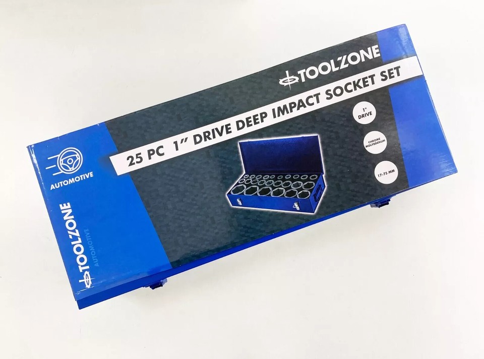 1" Deep Impact Socket Set - Sockets from 17mm - 75mm Jumbo Socket Set ...