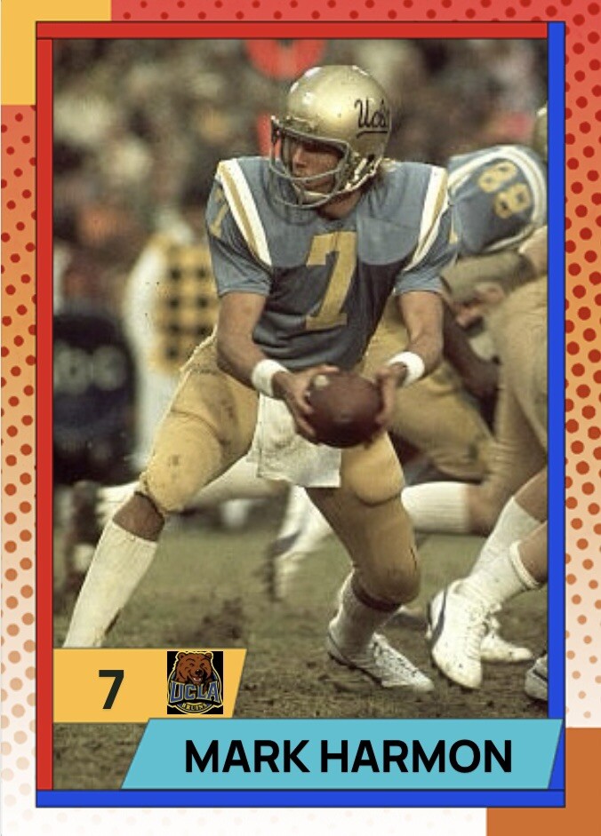 Custom Football Card Mark Harmon UCLA College QB Legends Blank Backs | eBay