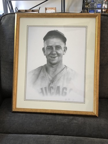 Ron Stark Signed Joe Tinker Chicago Cubs Print Framed Numbered 2/6 ...