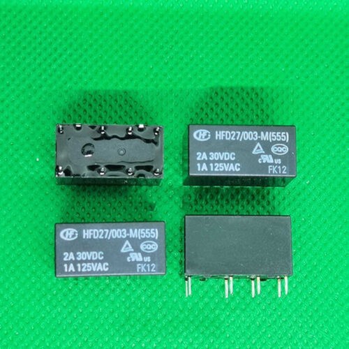 5Pcs HFD27-003-M 3VDC Relay 8Pins 1A 125VAC | eBay