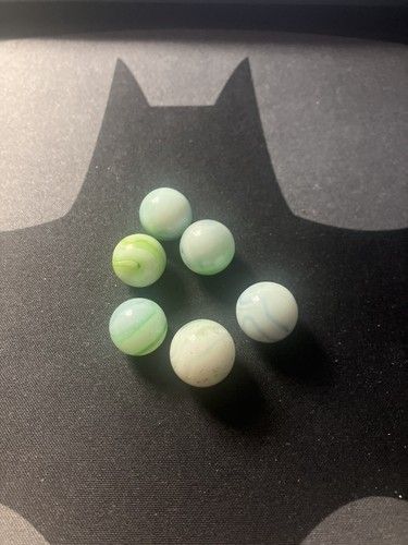 6 Vintage Used Marbles Lime-ades Akro And Or Christensen | eBay