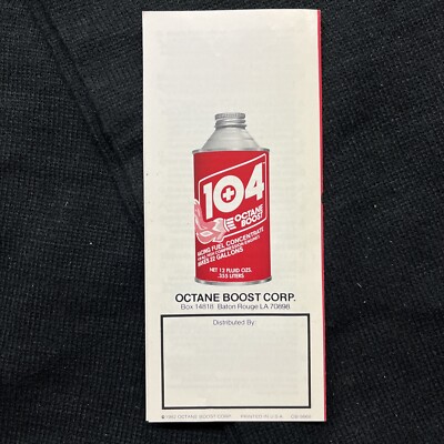 1982 104+ OCTANE BOOSTER Catalog Vintage Muscle Cars 80s COMPETITION ...