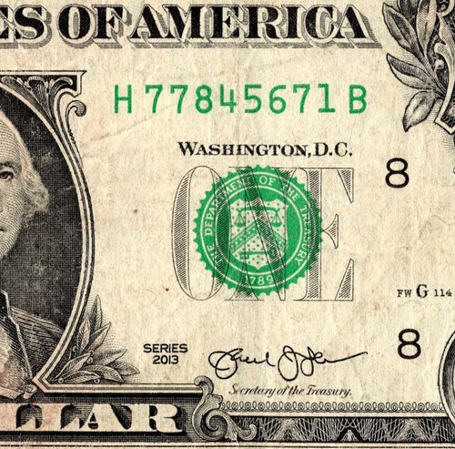 Four digit Ladder Fancy Serial Number One Dollar Bill H77845671B | eBay