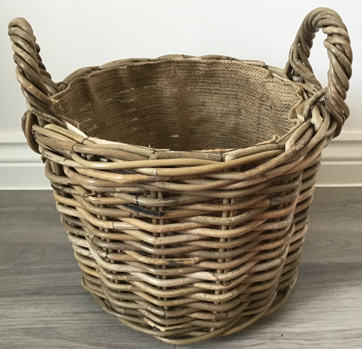 Round Rattan Log / Storage / Kindling Baskets, Excellent Quality ...