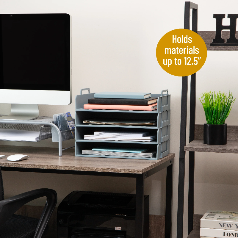 Mind Reader Stackable Paper Tray, Desktop Organizer, File Storage ...